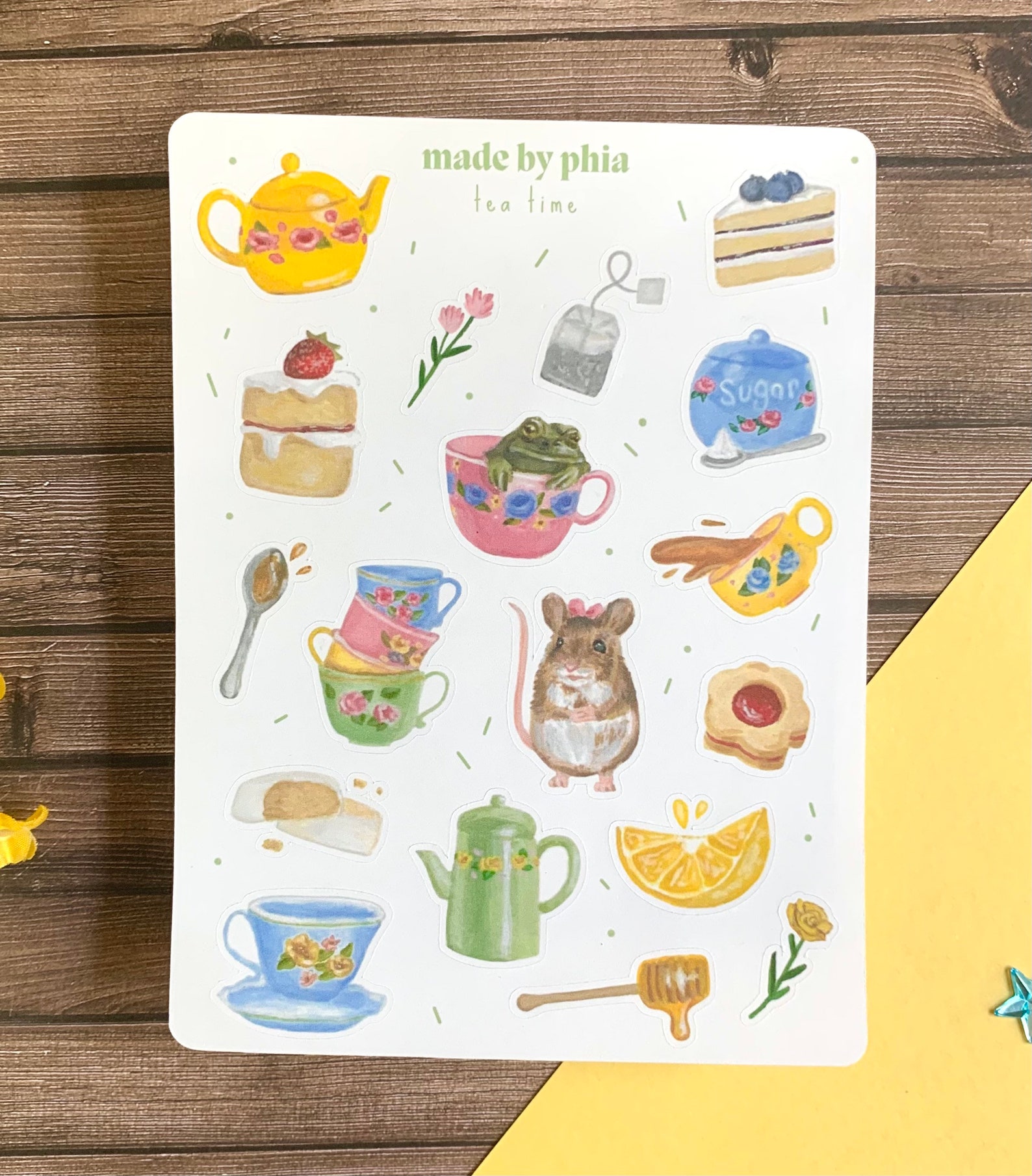 Tea Time Sticker Sheet Bullet Journal Stickers Planner - Etsy