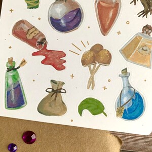 Potions Sticker Sheet Magical Sticker Sheet Witchy - Etsy