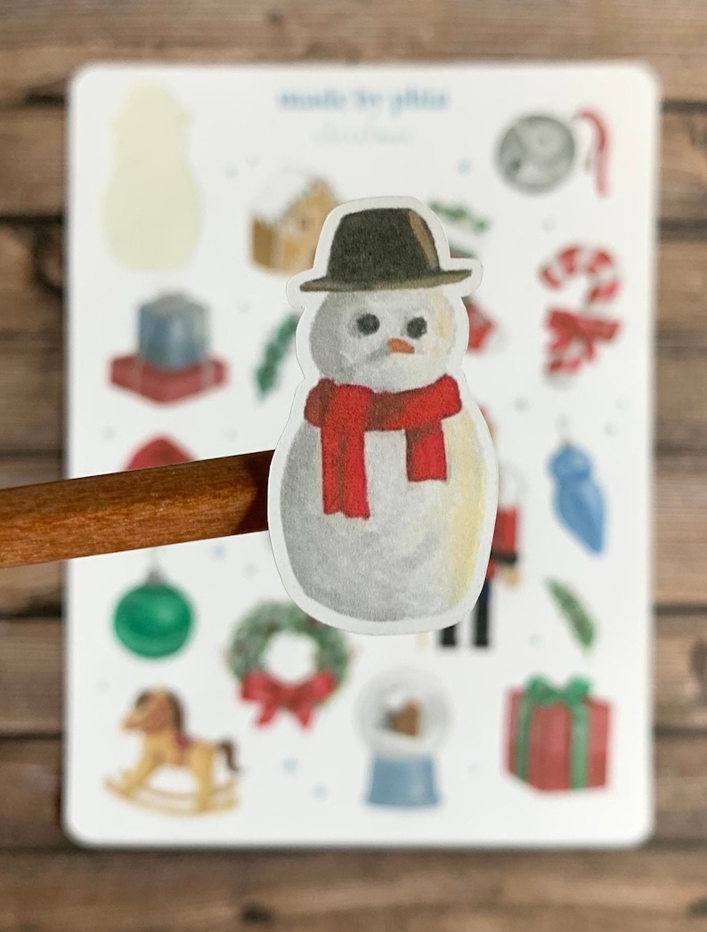 Christmas Sticker Sheet Holiday Sticker Sheet December - Etsy