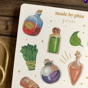 Potions Sticker Sheet Magical Sticker Sheet Witchy - Etsy