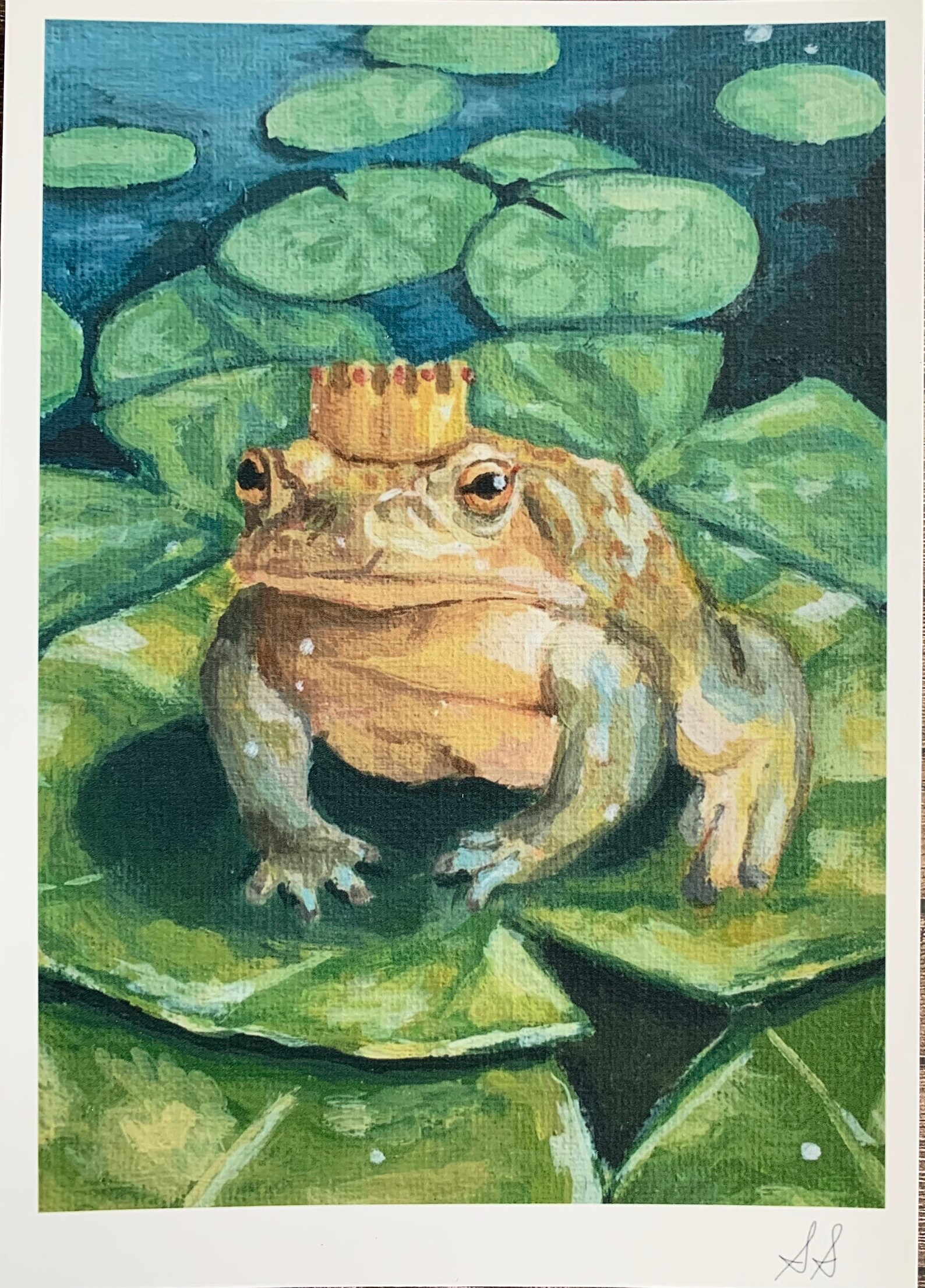 Frog Prince Art Print Frog Art Whimsical Art Print Magical - Etsy