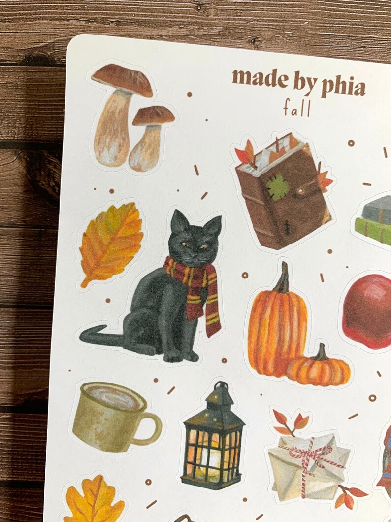 Fall Sticker Sheet Autumn Sticker Sheet Bullet Journal - Etsy