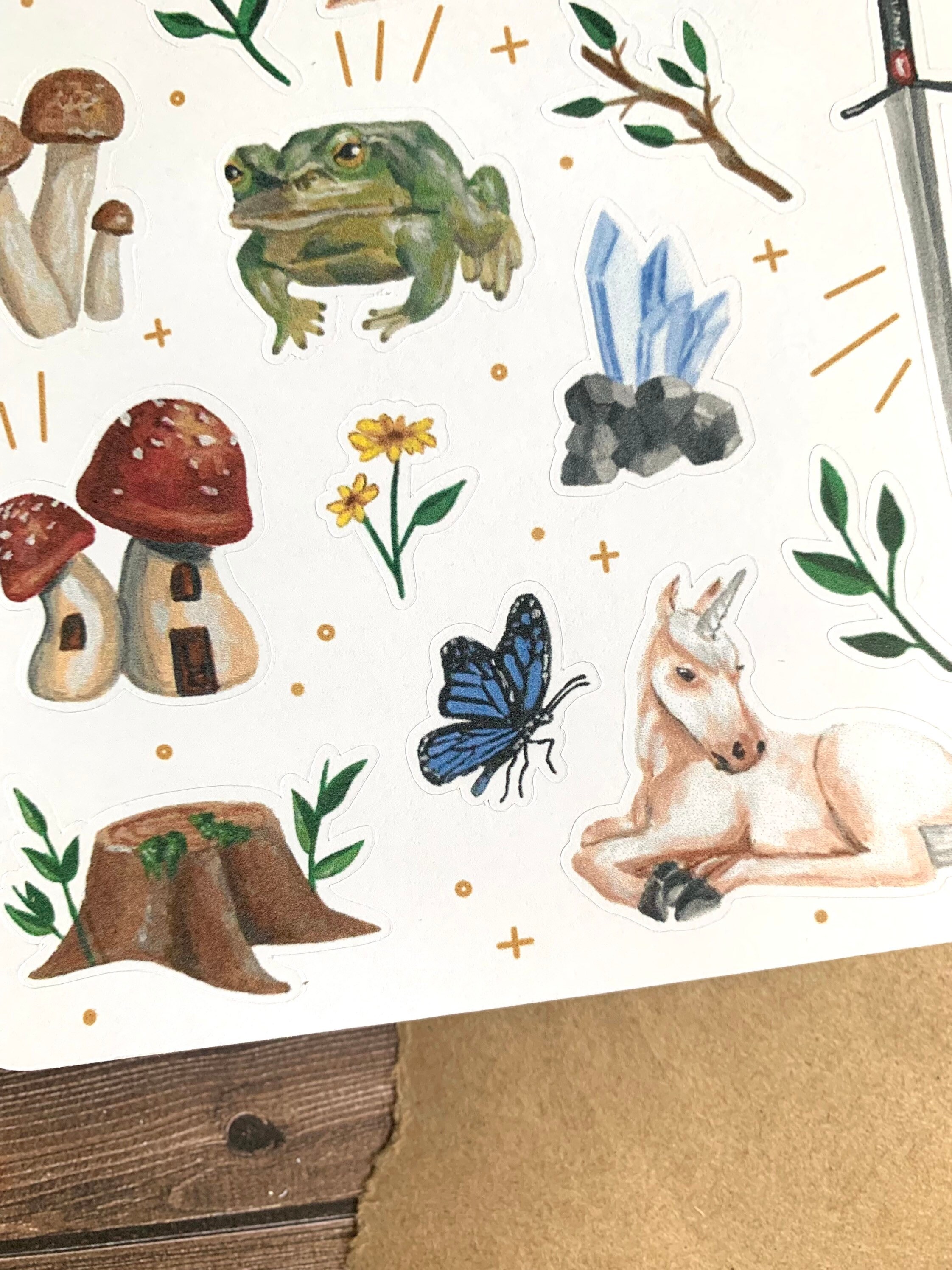 Enchanted Forest Sticker Sheet Bullet Journal Stickers | Etsy