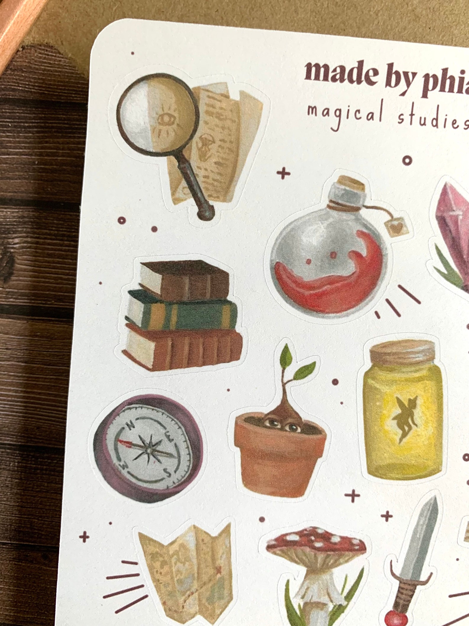 Magical Studies Sticker Sheet Magical Stickers Bullet - Etsy