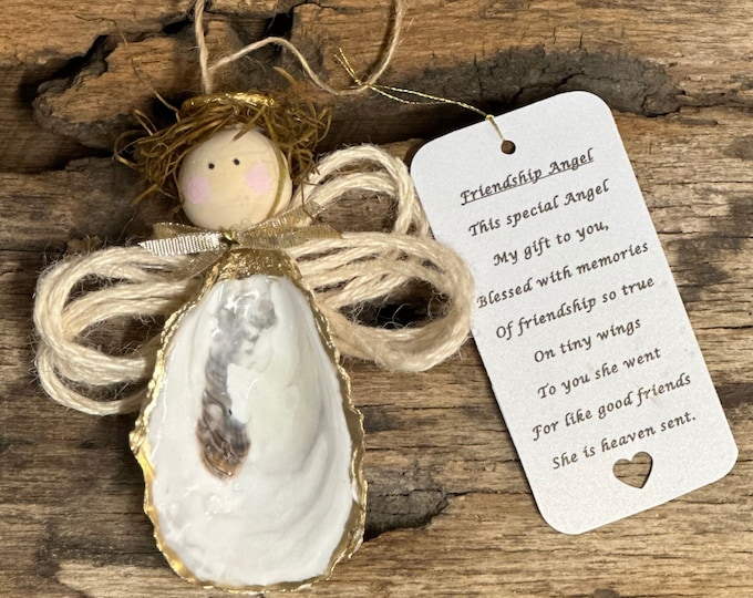 Oyster Shell Friendship Angel Ornament - Etsy