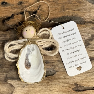 Oyster Shell Friendship Angel Ornament - Etsy