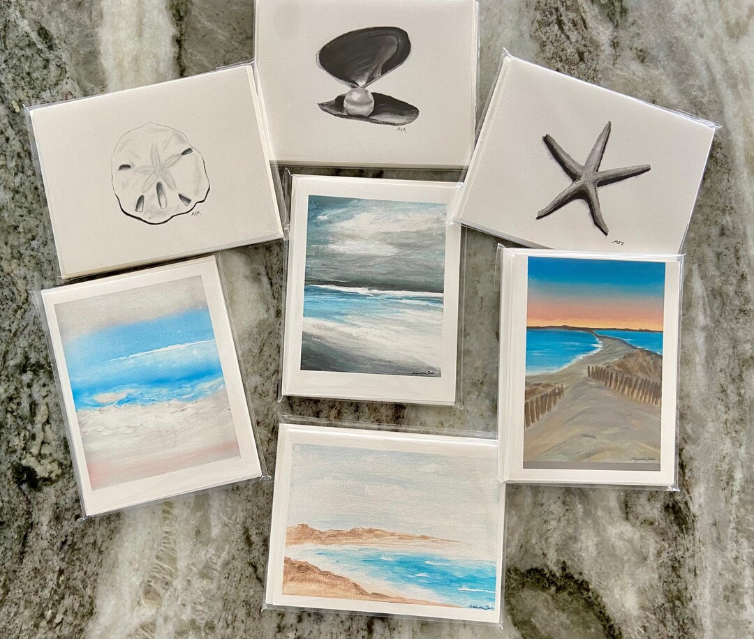 Coastal Note Cards - Etsy