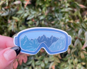 Ski Goggles Sticker Mountain Sunset Decal Waterproof Vinyl - Etsy