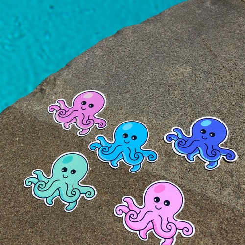Octopus Stickers Waterproof Vinyl Sticker Laptop Sticker - Etsy