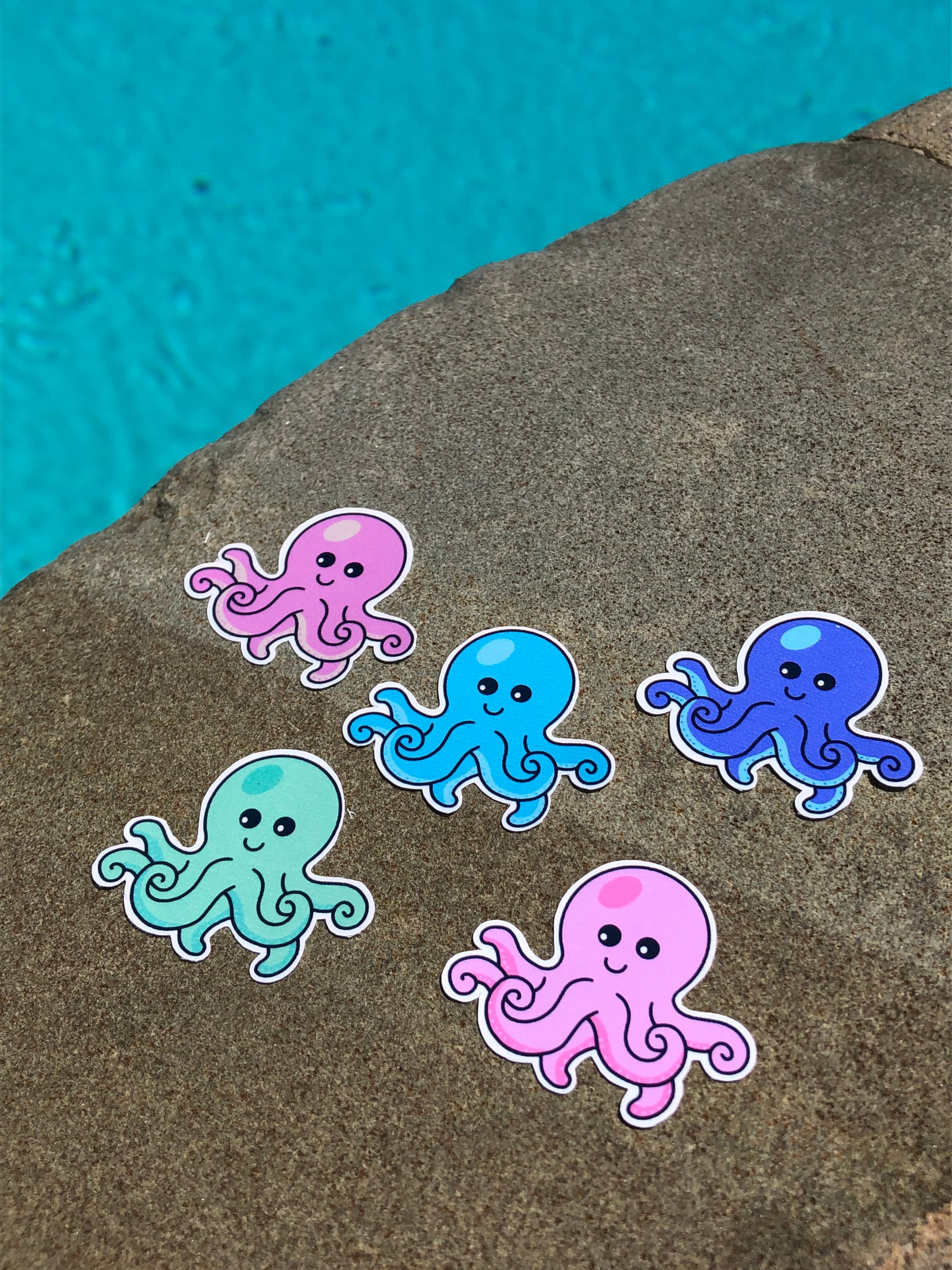 Octopus Stickers Waterproof Vinyl Sticker Laptop Sticker | Etsy