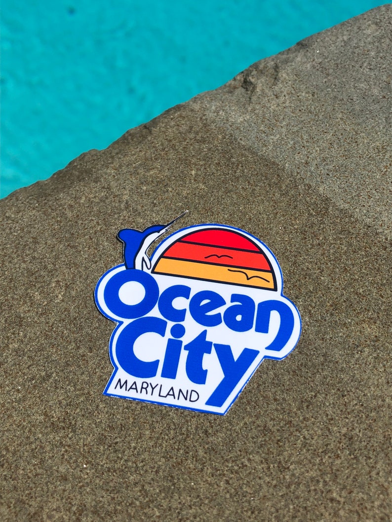 Ocean City Maryland Sticker Beach Sticker Boardwalk Sticker - Etsy