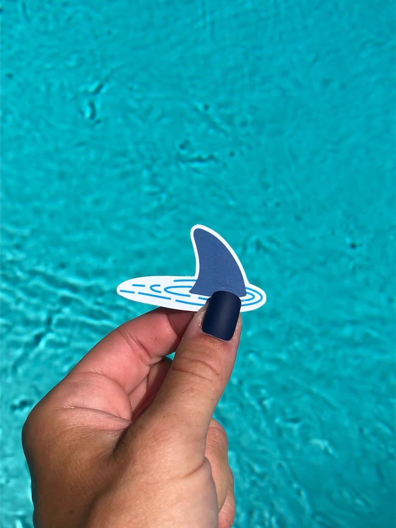 Shark Fin Sticker Shark Sticker Sharks Waterproof Sticker | Etsy