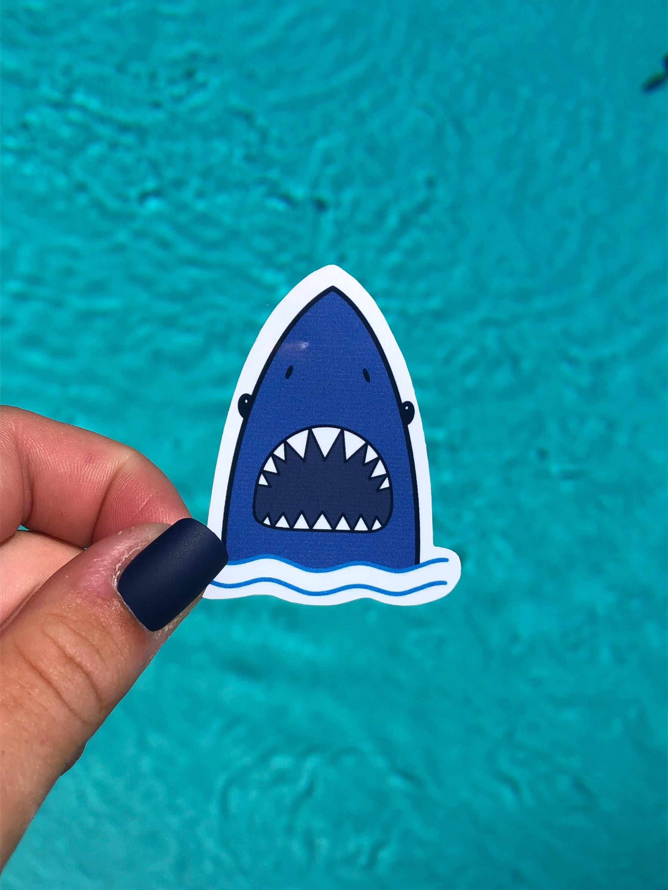 Shark Vinyl Sticker Mini sticker Laptop Decals Animal | Etsy