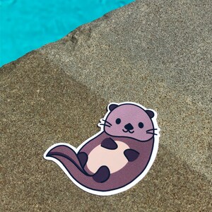 Otter Sticker, Waterproof Vinyl Sticker, Laptop Sticker, Water Bottle ...
