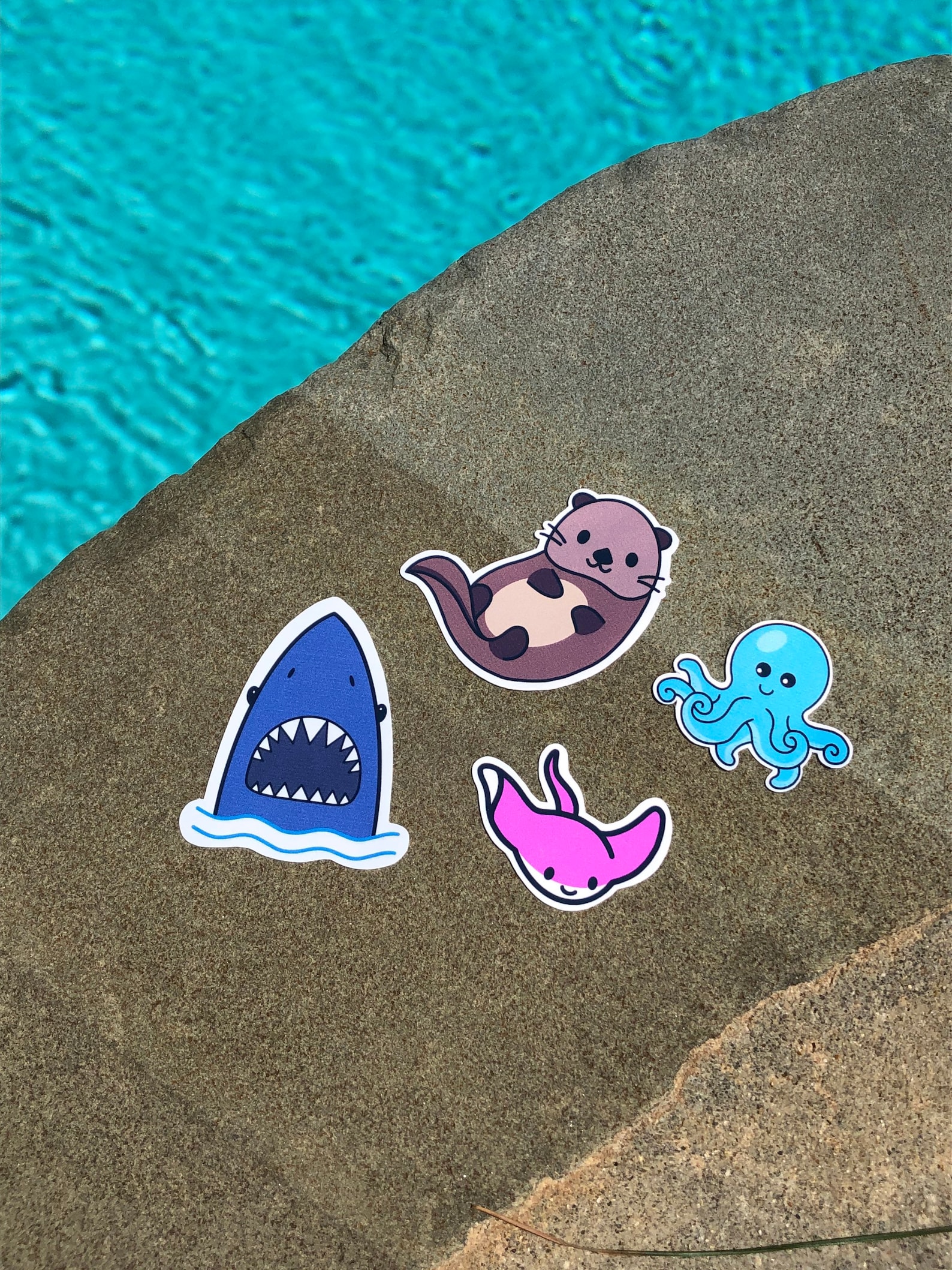 Shark Vinyl Sticker, Mini Sticker, Laptop Decals, Animal Sticker, Decal ...