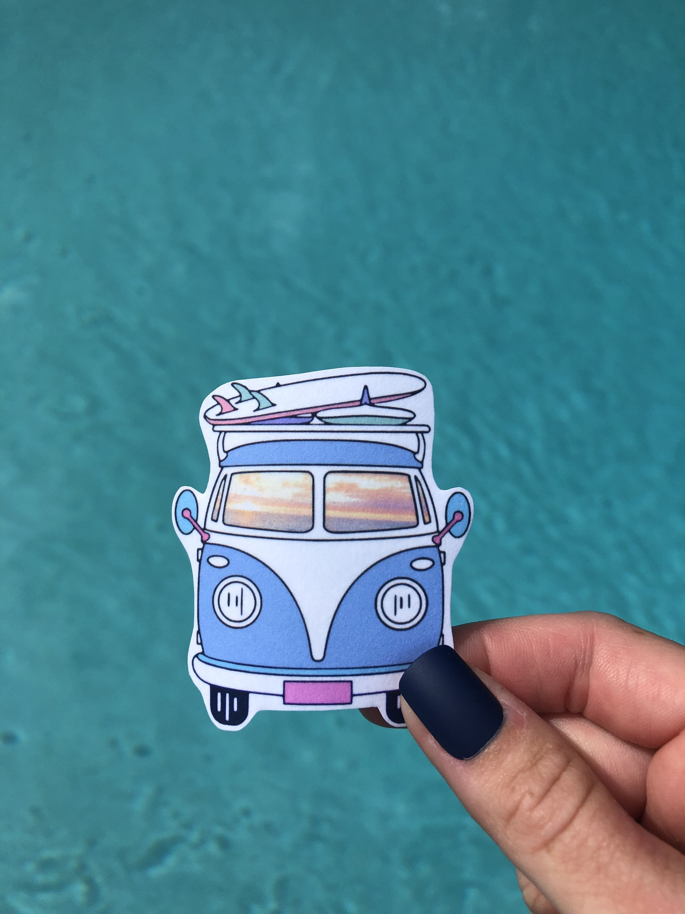 VW Bus Sticker/ Surf Sticker/ Sunshine Sticker/ Beach Sticker/ | Etsy