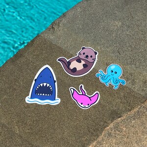 Octopus Stickers, Waterproof Vinyl Sticker, Laptop Sticker, Water ...
