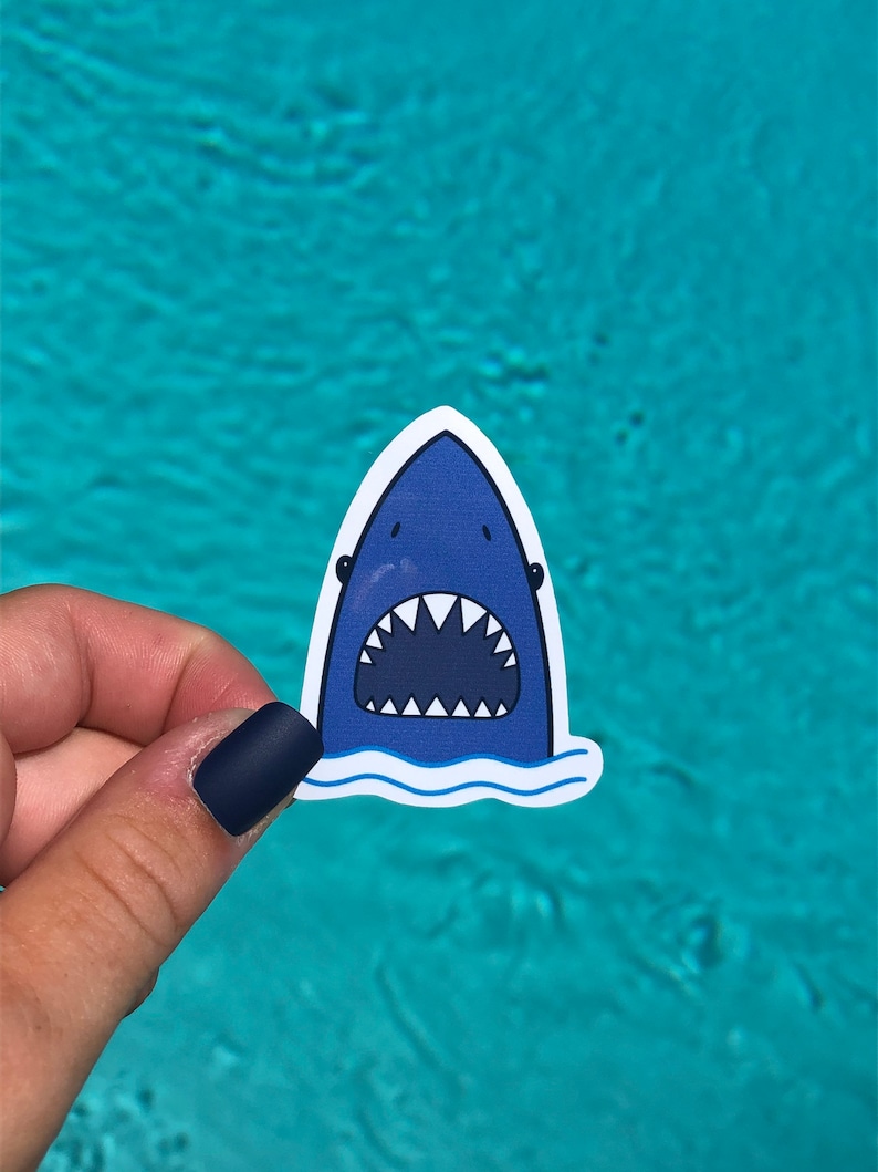 Shark Fin Sticker Shark Sticker Sharks Waterproof Sticker - Etsy
