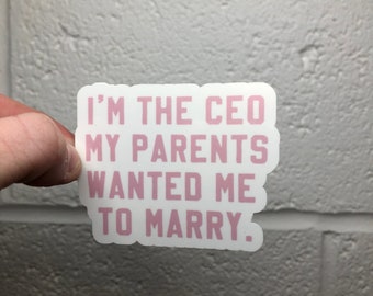 Assistant to the CEO Di Cut Decal Yeti/tumbler/water Bottle/car/truck ...