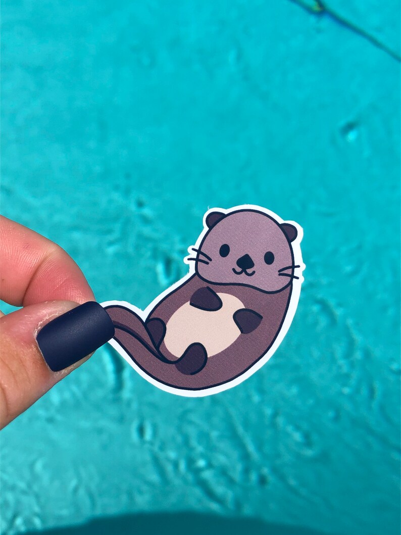 Otter Sticker, Waterproof Vinyl Sticker, Laptop Sticker, Water Bottle ...