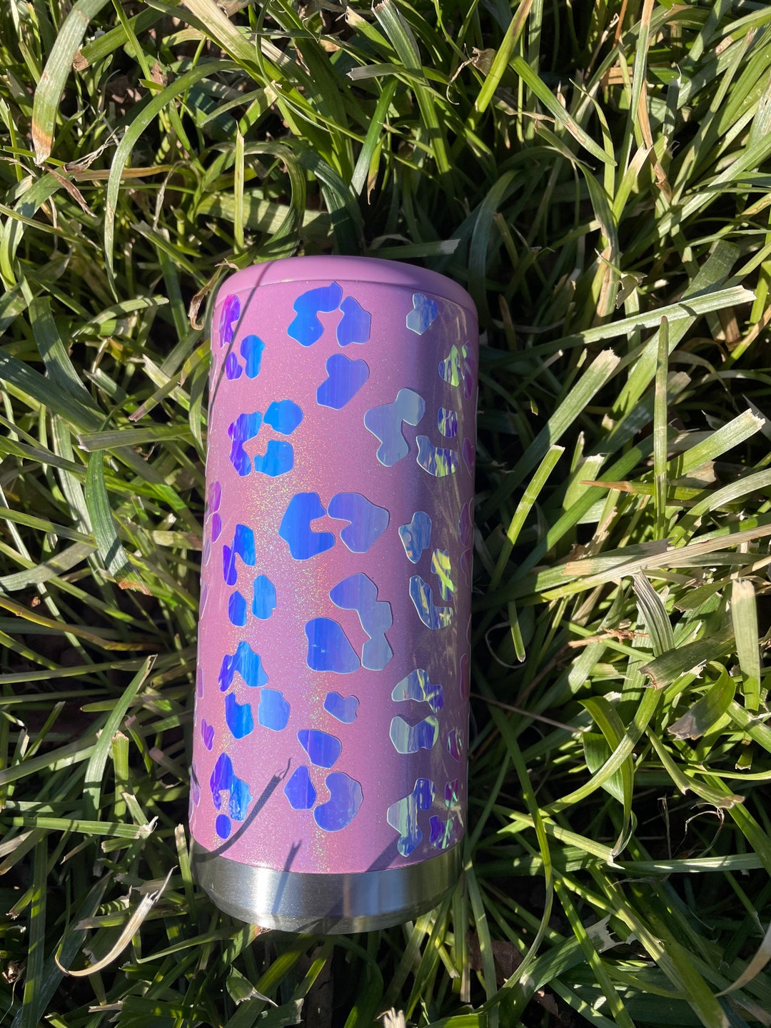 Cheetah Print Skinny Can Cooler - Etsy