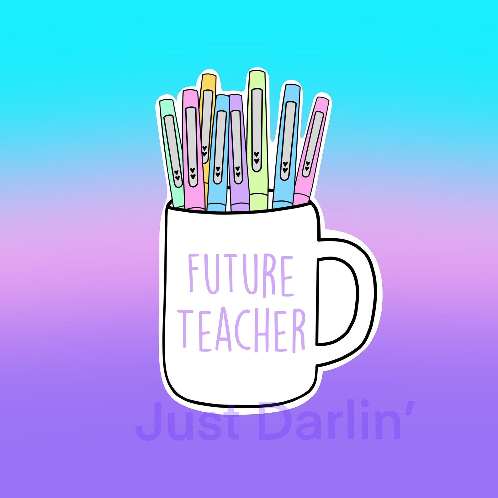 Future Teacher Sticker, Flair Pen Sticker, Teacher Sticker, Back to ...