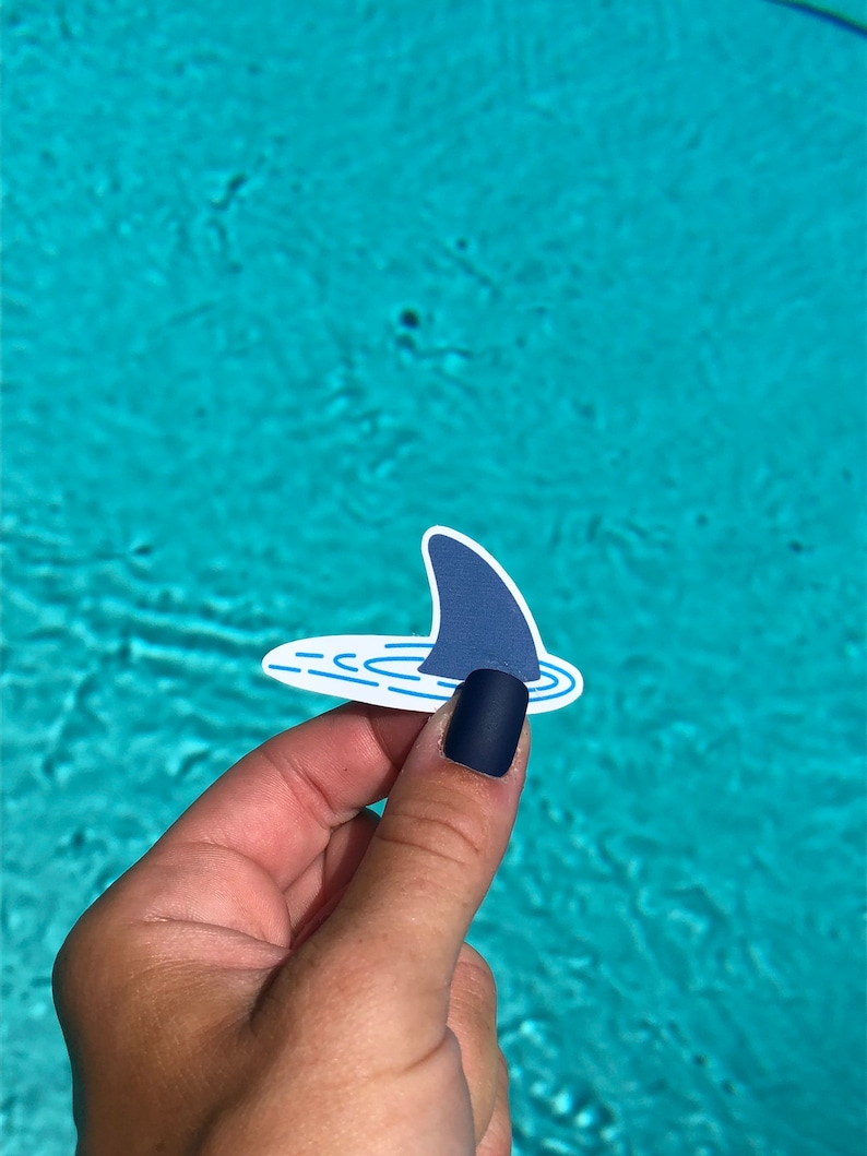 Shark Fin Sticker Shark Sticker Sharks Waterproof Sticker - Etsy