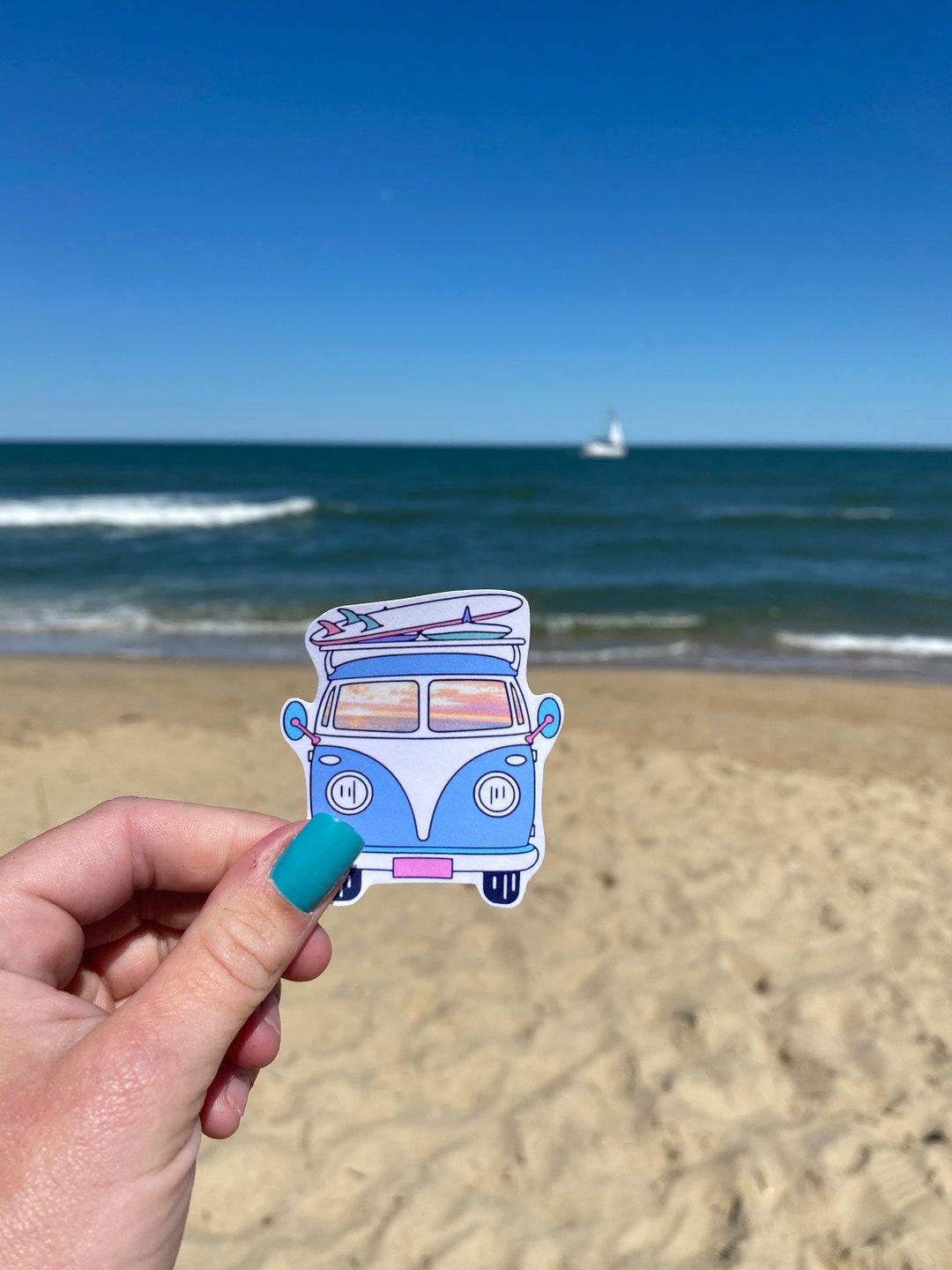 VW Bus Sticker/ Surf Sticker/ Sunshine Sticker/ Beach Sticker ...
