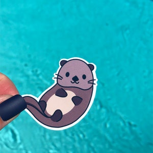 Otter Sticker, Waterproof Vinyl Sticker, Laptop Sticker, Water Bottle ...