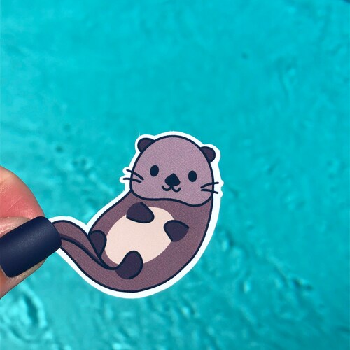 Waterproof Vinyl Diving Otter Sticker - Etsy