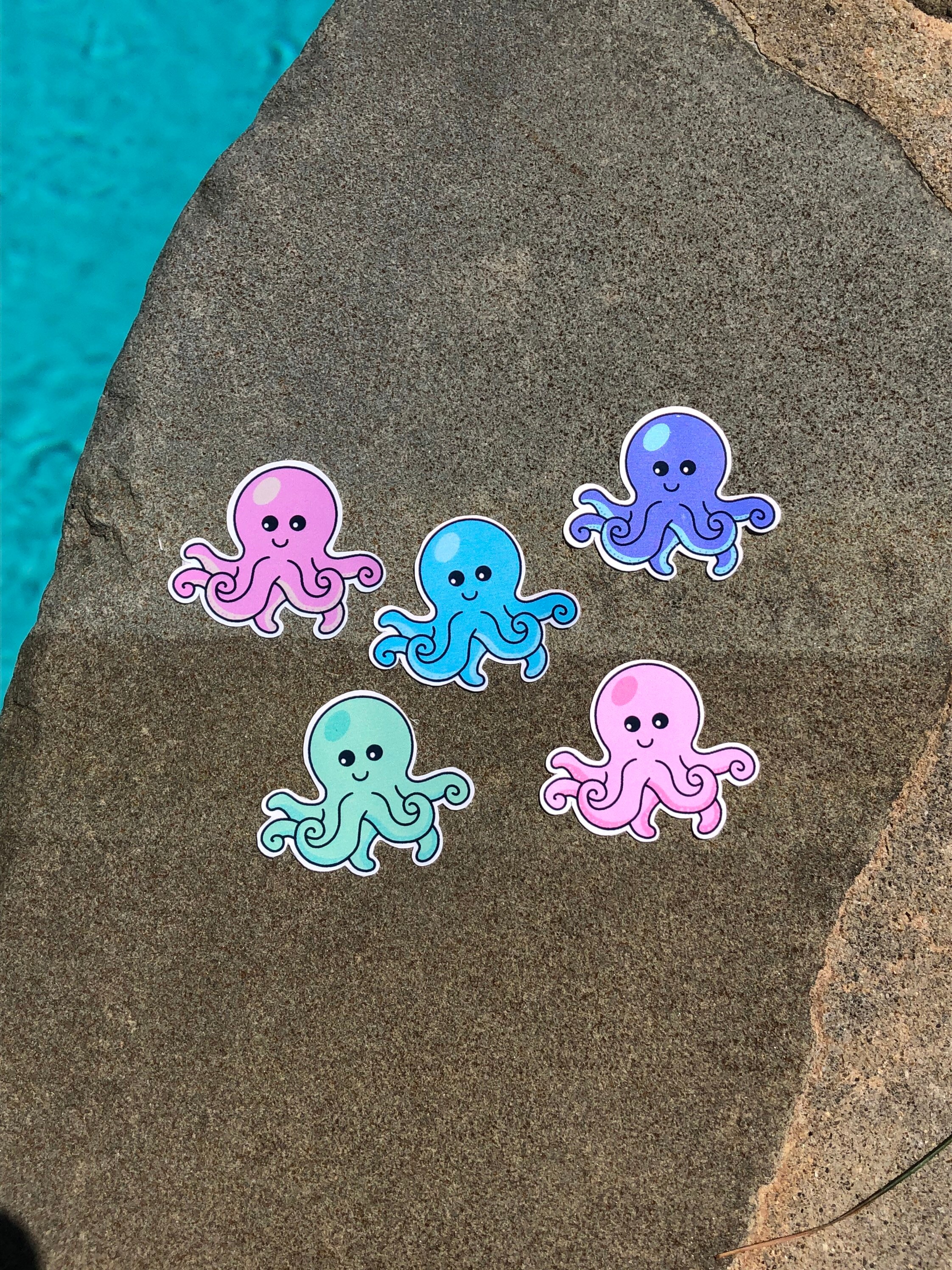 Octopus Stickers Waterproof Vinyl Sticker Laptop Sticker | Etsy
