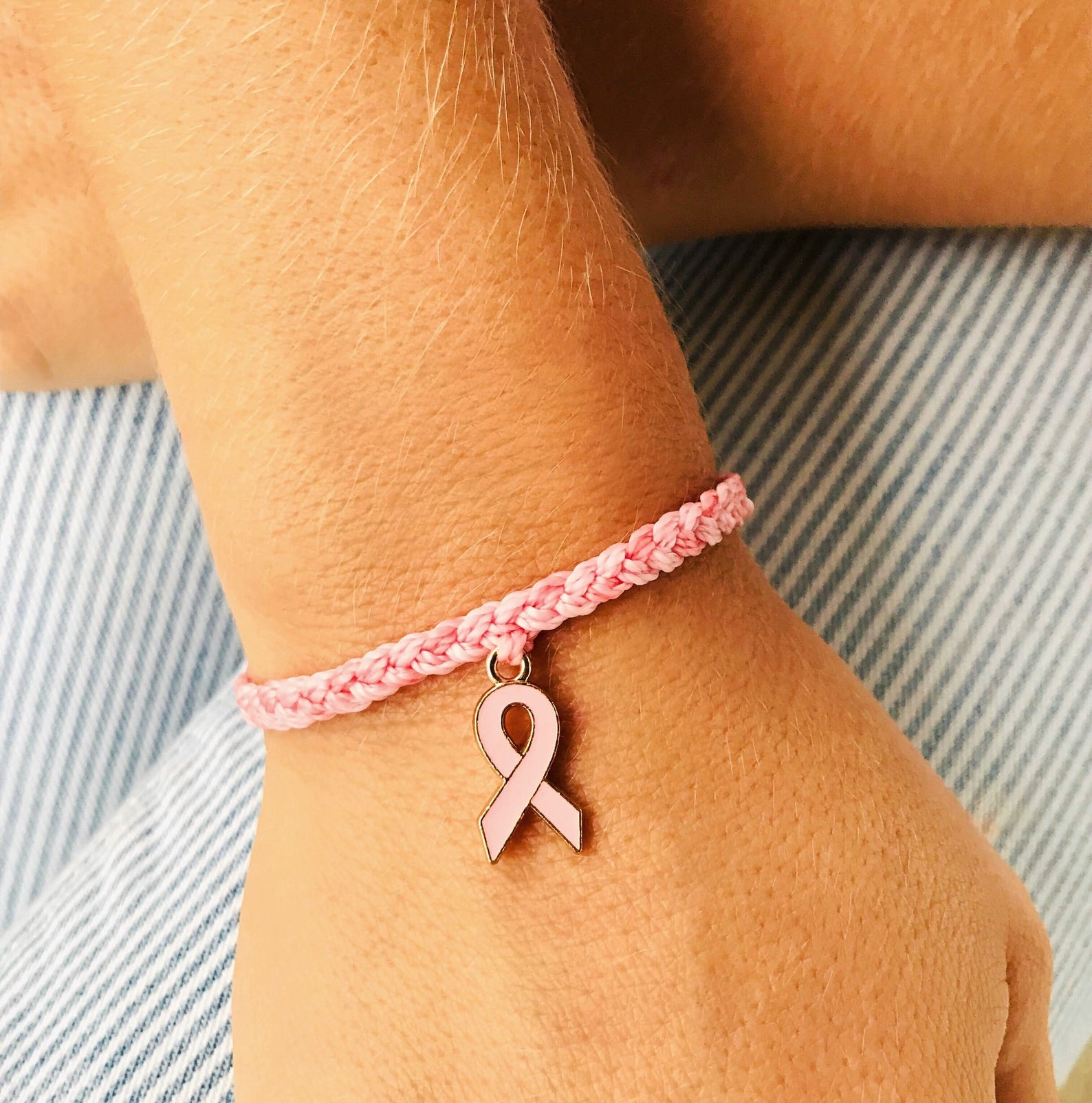Breast Cancer Awareness Bracelet - Etsy