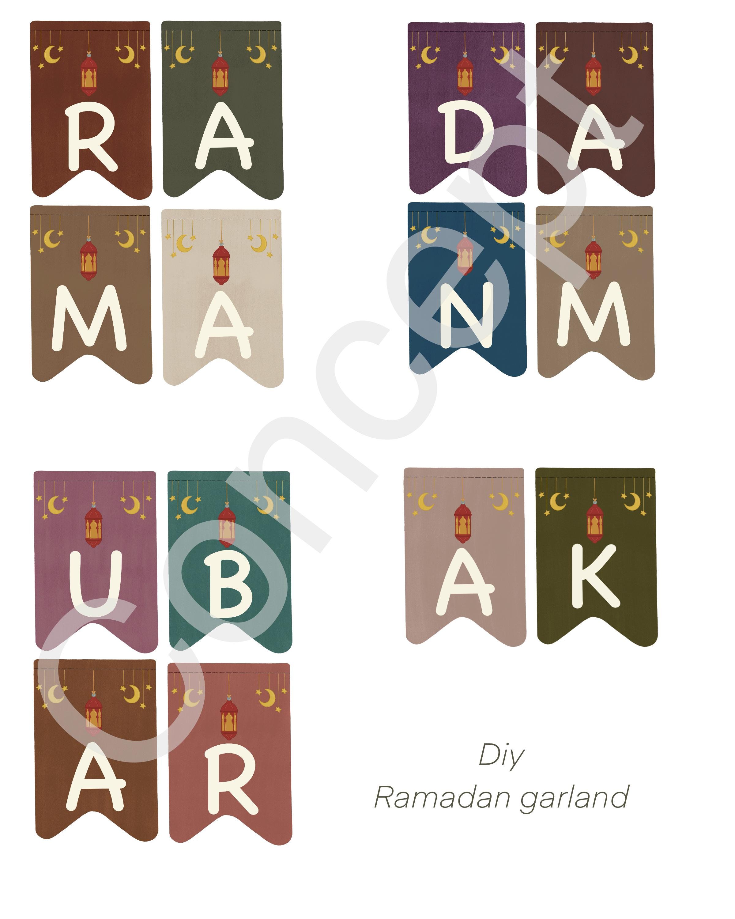 Ramadan Flags | Ramadan Printable | Ramadan Garland | Ramadan Diy ...