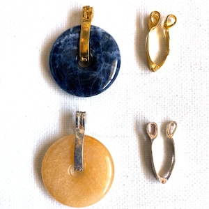 Sterling Silver Donut Bail, Donut Holder, Pi Stone Bail, Pendant Bail ...