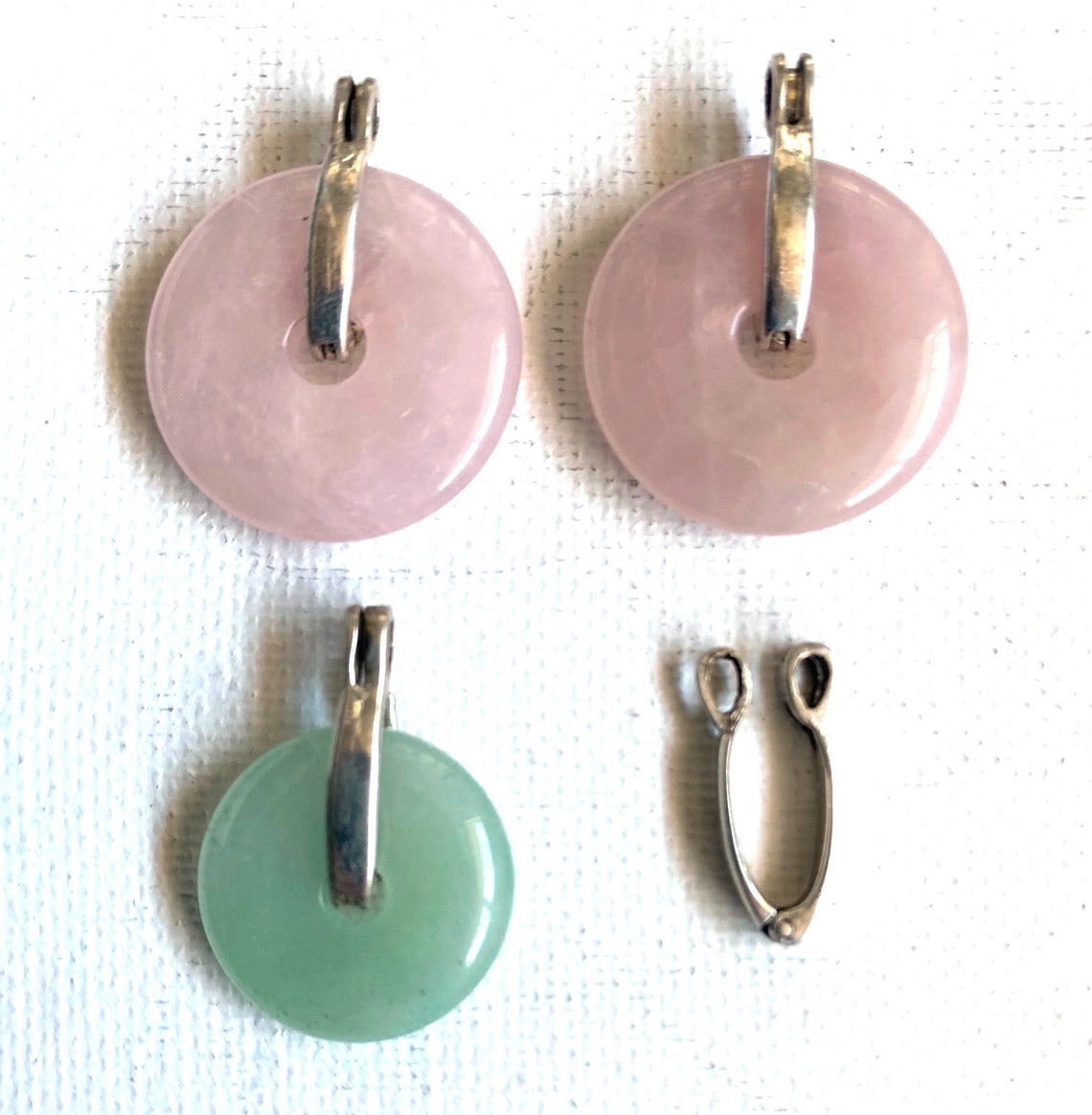 Sterling Silver Donut Bail, Donut Holder, Pi Stone Bail, Pendant Bail ...