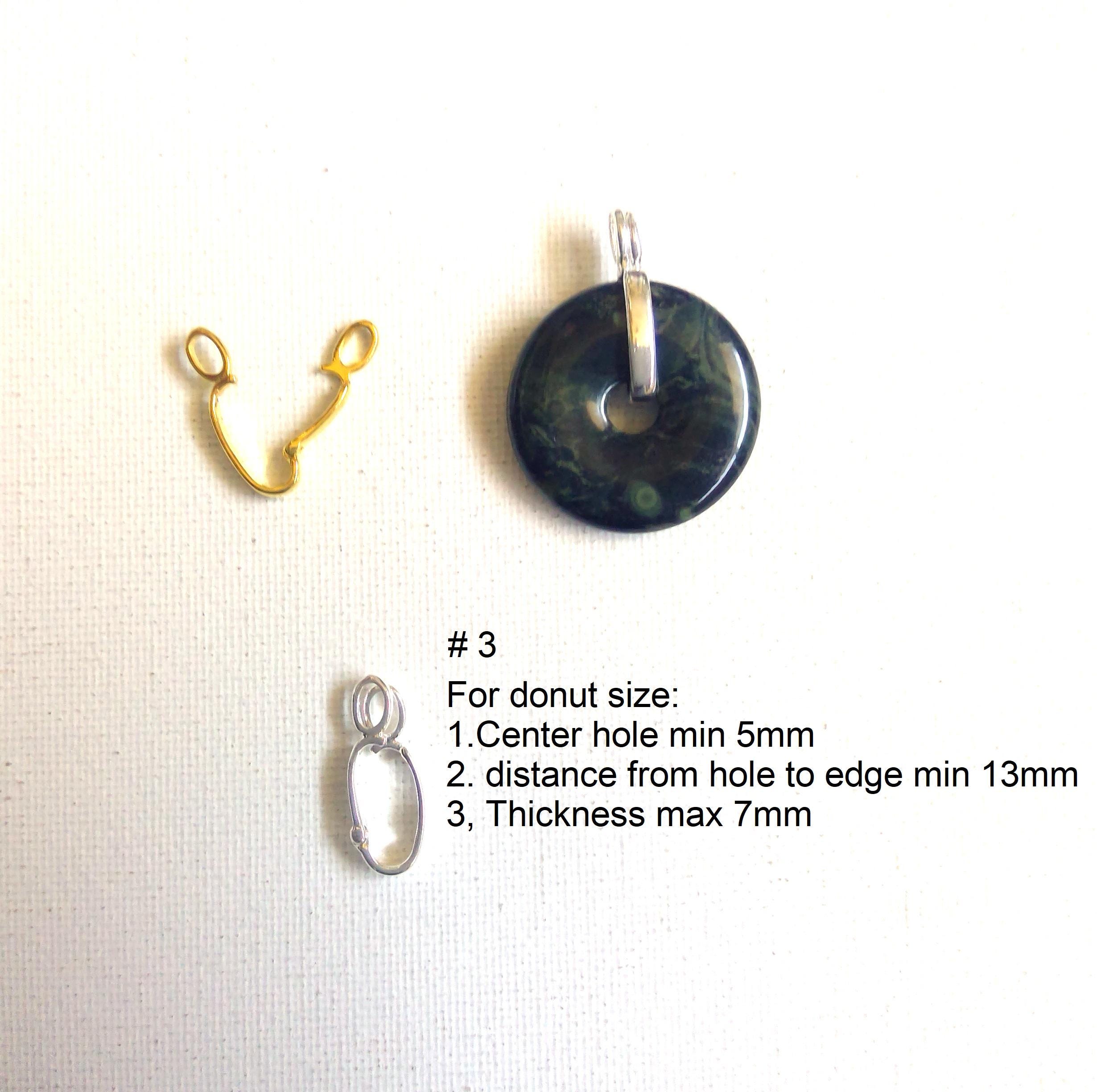 Gold Plated Silver Plated Donut Bail, Donut Holder, Pi Stone Bail ...