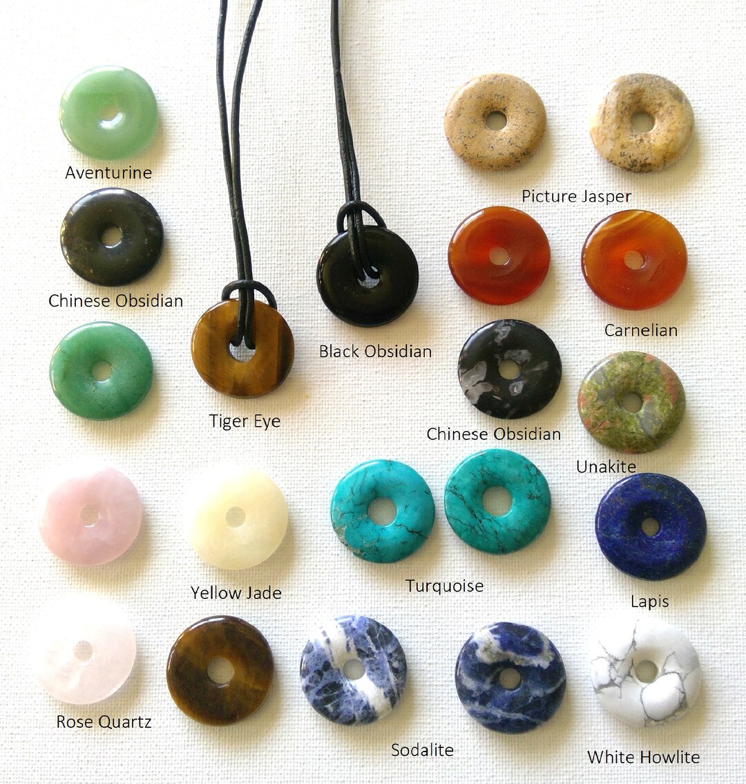 Pi Stone Leather Cord Necklace, 18-20" - Etsy