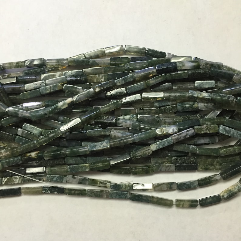 Natural Gemstone Rectangle Beads 4x4x13mm, 15.5" - Etsy