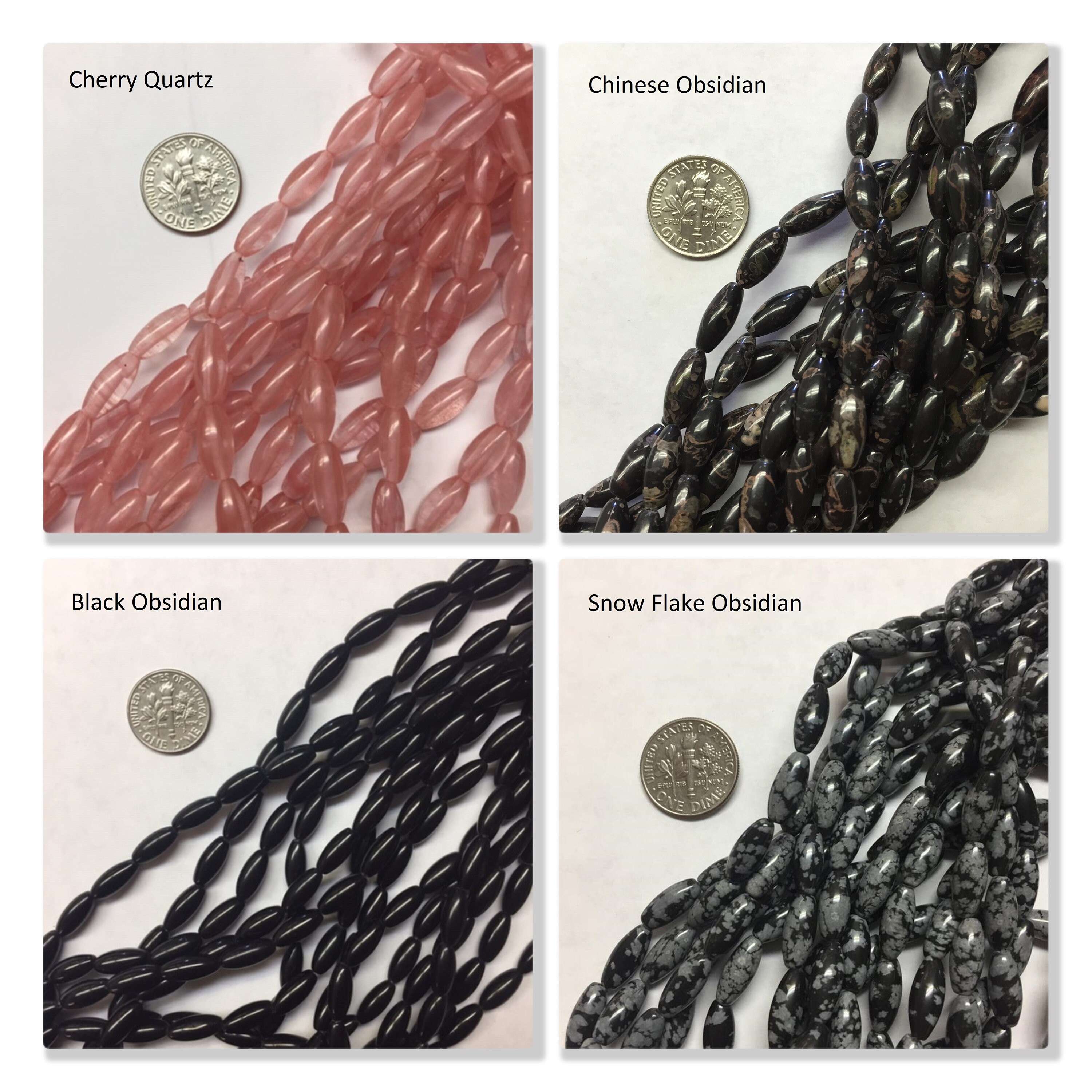 Gemstone Oval Rice Beads 5x12mm 15.5 | Etsy