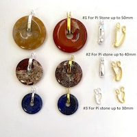 Silver Bail DIY Pendants Gemstones and Crystal Clamped Bails - Etsy