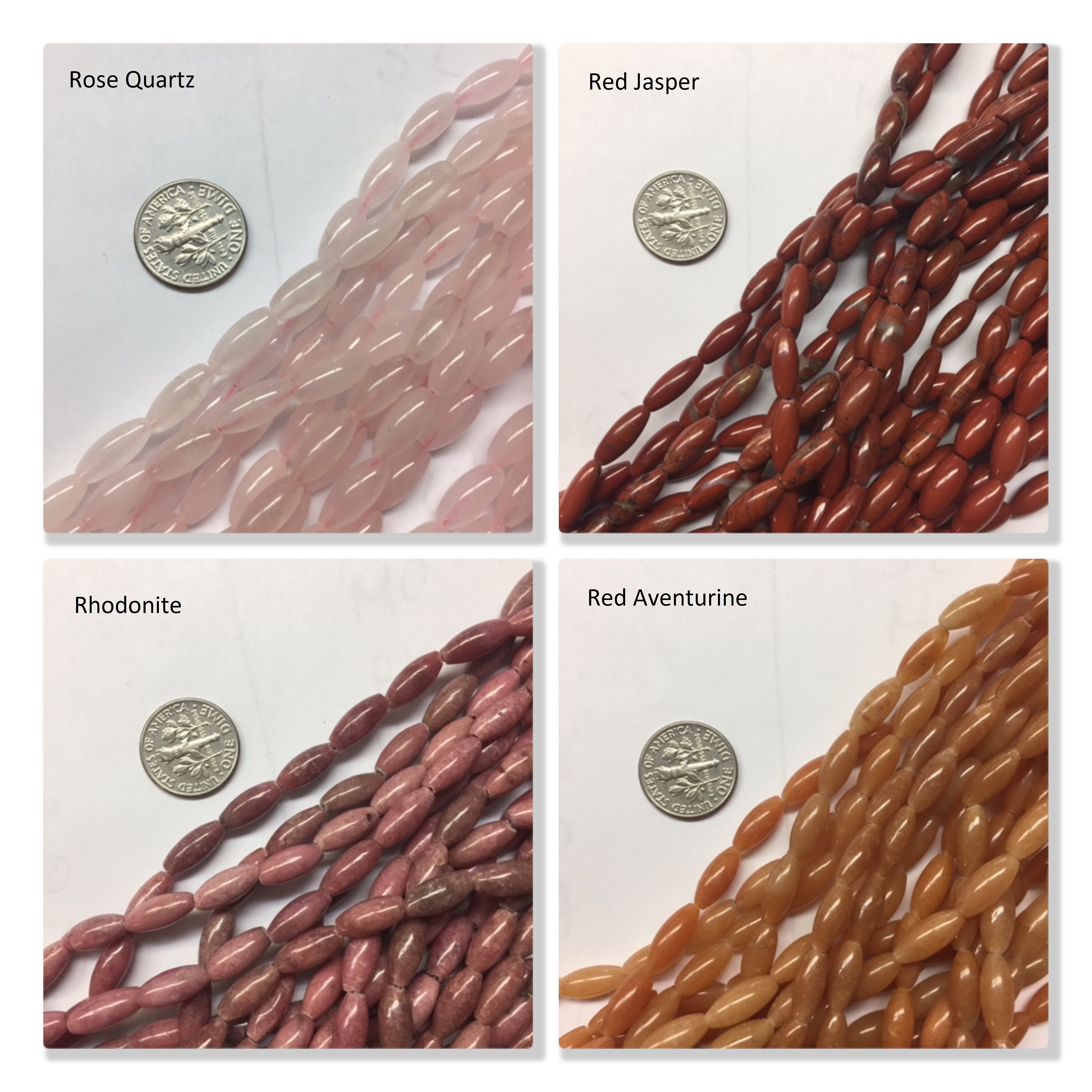 Gemstone Oval Rice Beads 5x12mm 15.5 | Etsy