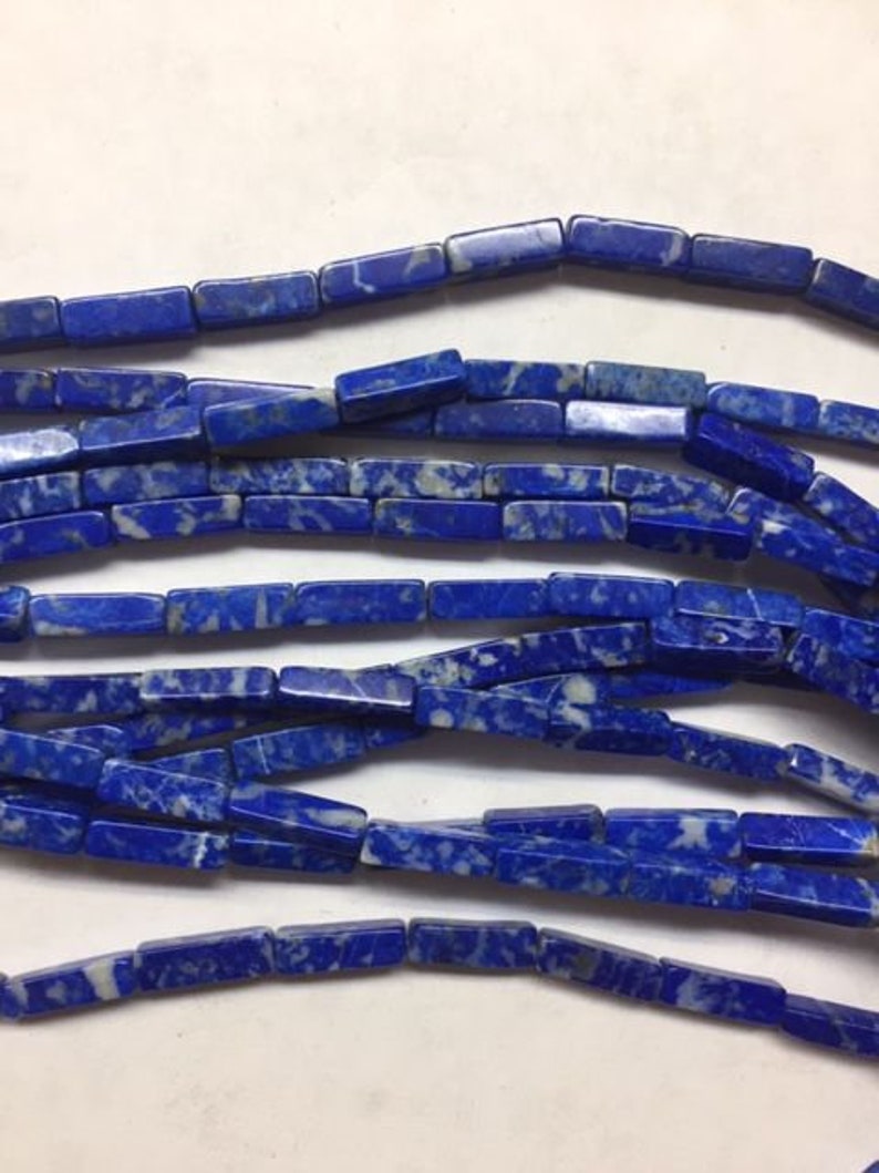 Natural Gemstone Rectangle Beads 4x4x13mm, 15.5" - Etsy