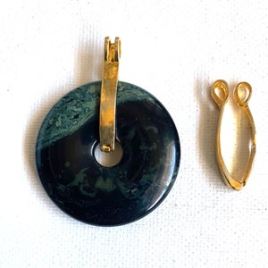 Sterling Silver Donut Bail, Donut Holder, Pi Stone Bail, Pendant Bail ...