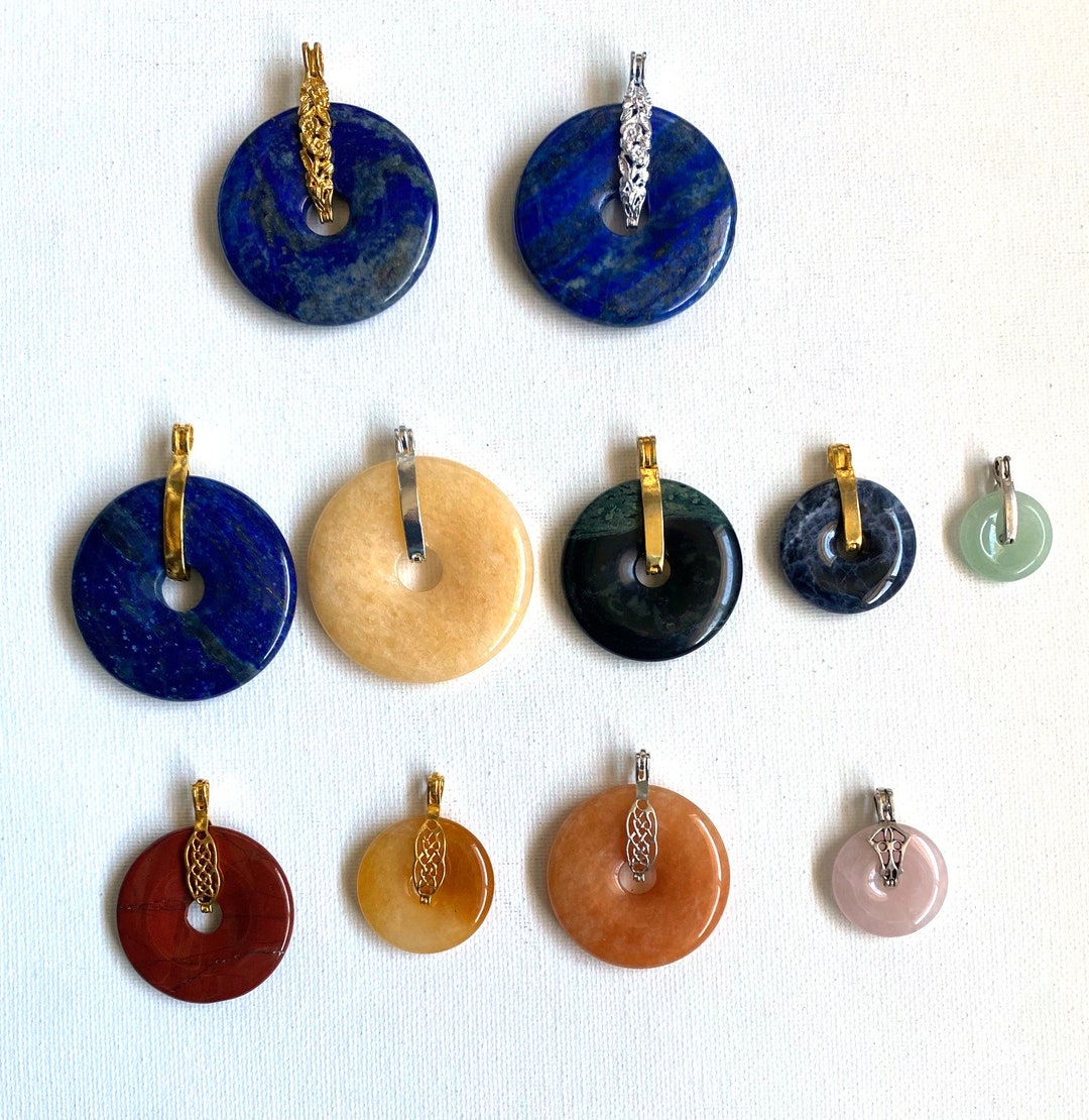 Sterling Silver Donut Bail, Donut Holder, Pi Stone Bail, Pendant Bail ...