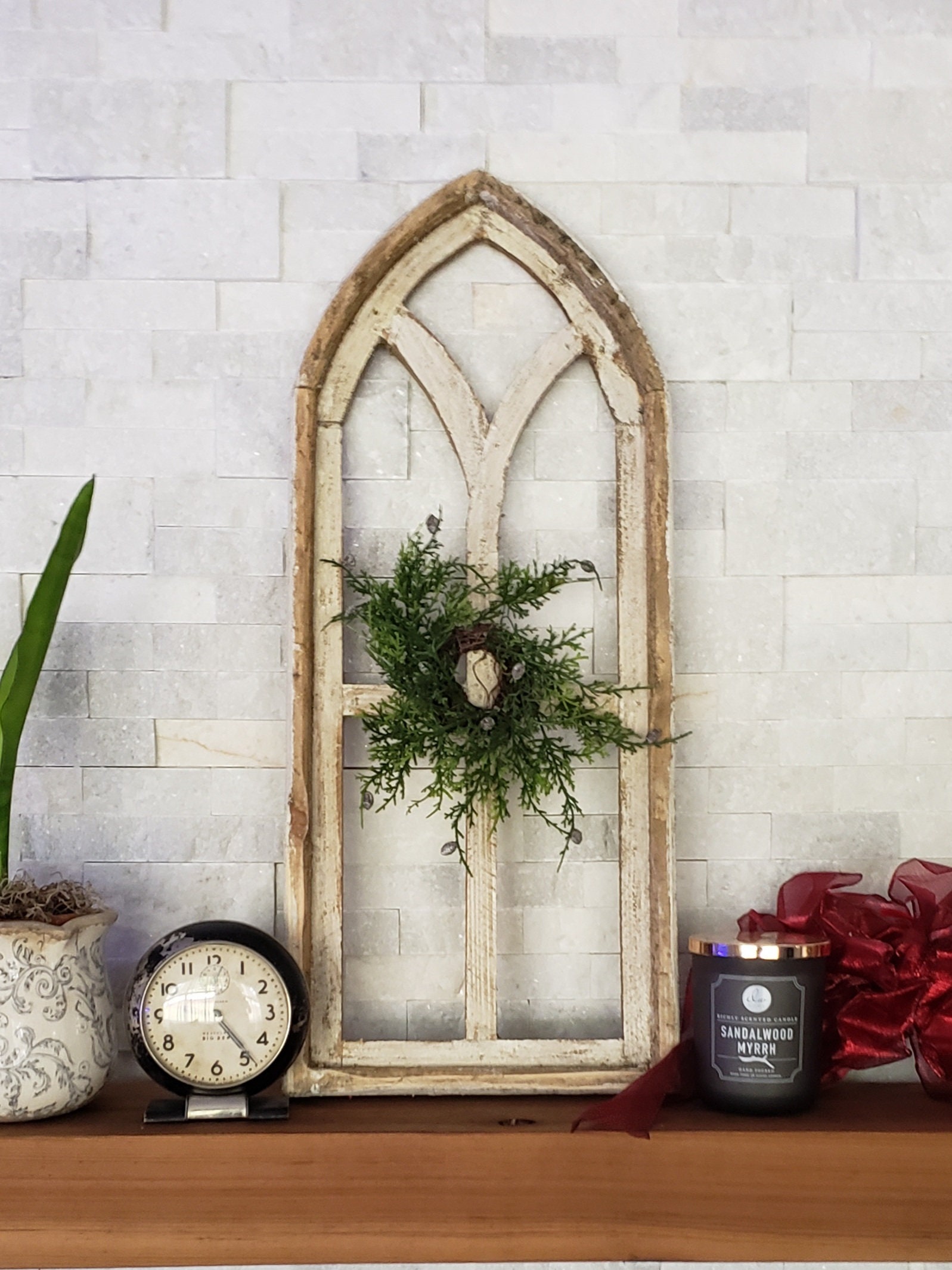 Christmas Farmhouse Windows for Mantel | Etsy