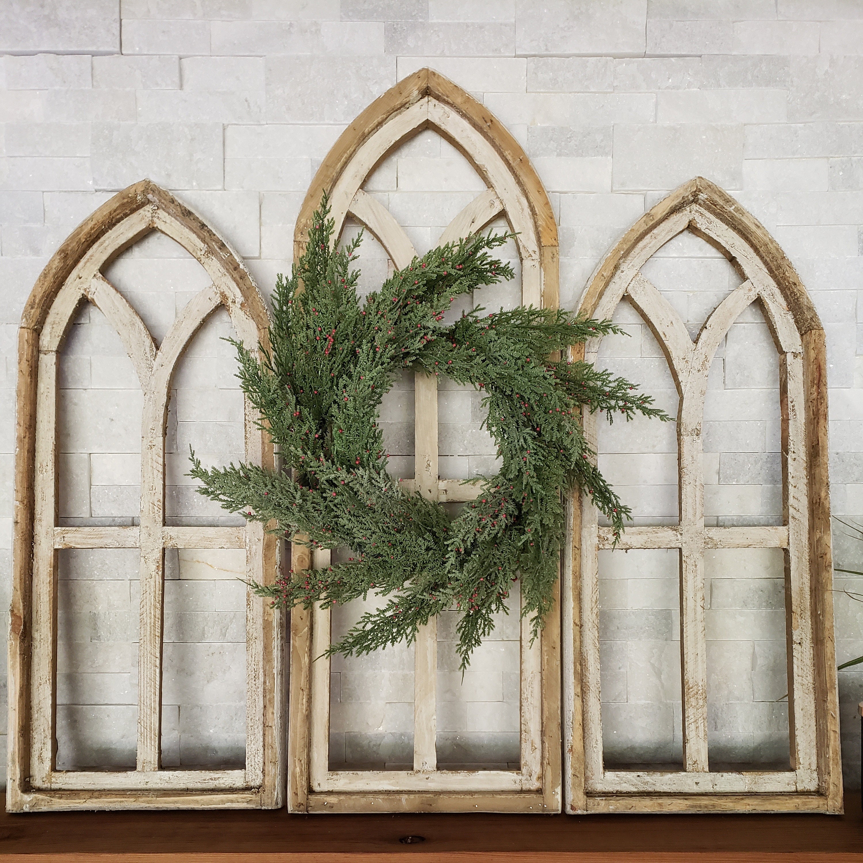 Christmas Farmhouse Windows for Mantel | Etsy