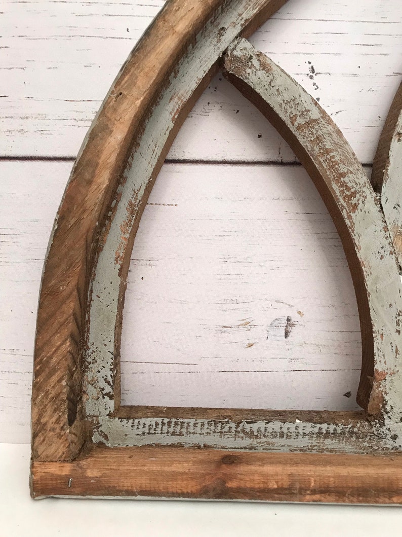 Reclaimed Wood Arch Window Frame With Wreath Add-on Magnolia - Etsy