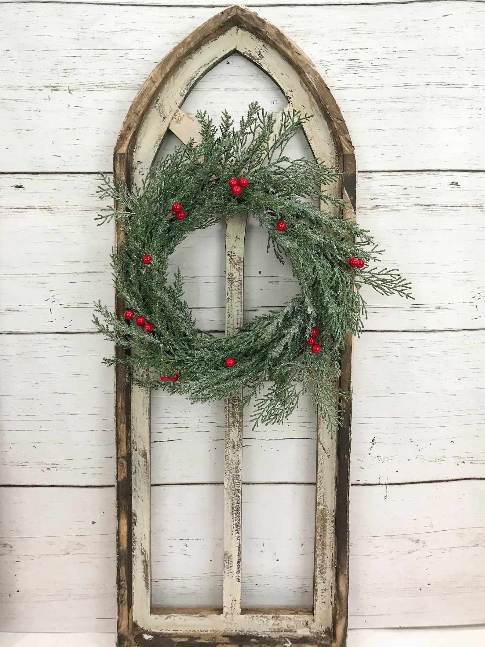 Cathedral Farmhouse Style Christmas Wood Window Frame - Etsy