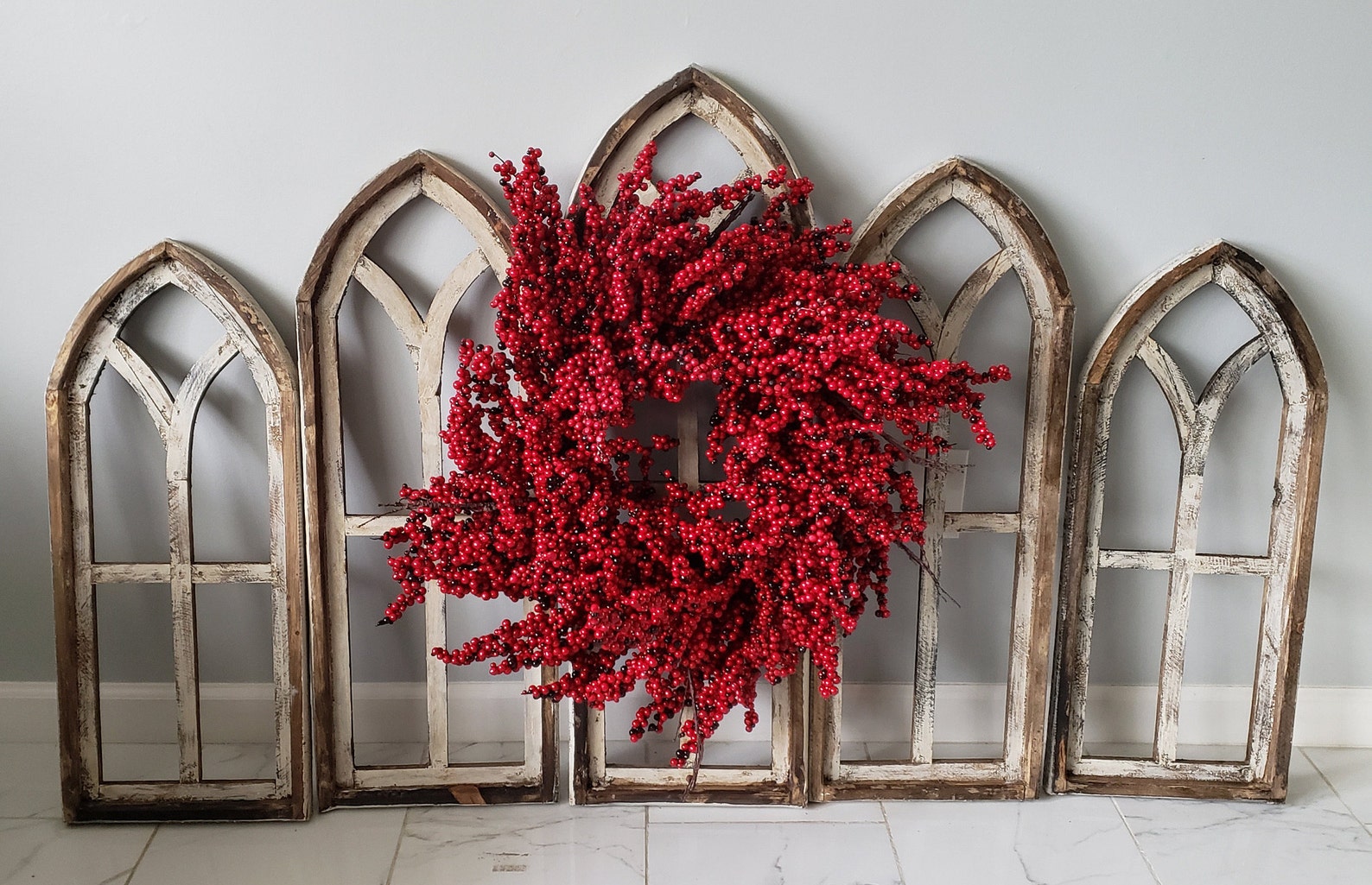 Cathedral Farmhouse Style Christmas Wood Window Frame - Etsy