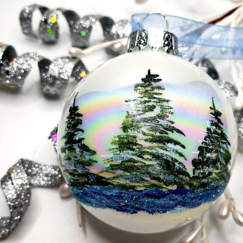 Hand Painted Glass Ornaments - Etsy